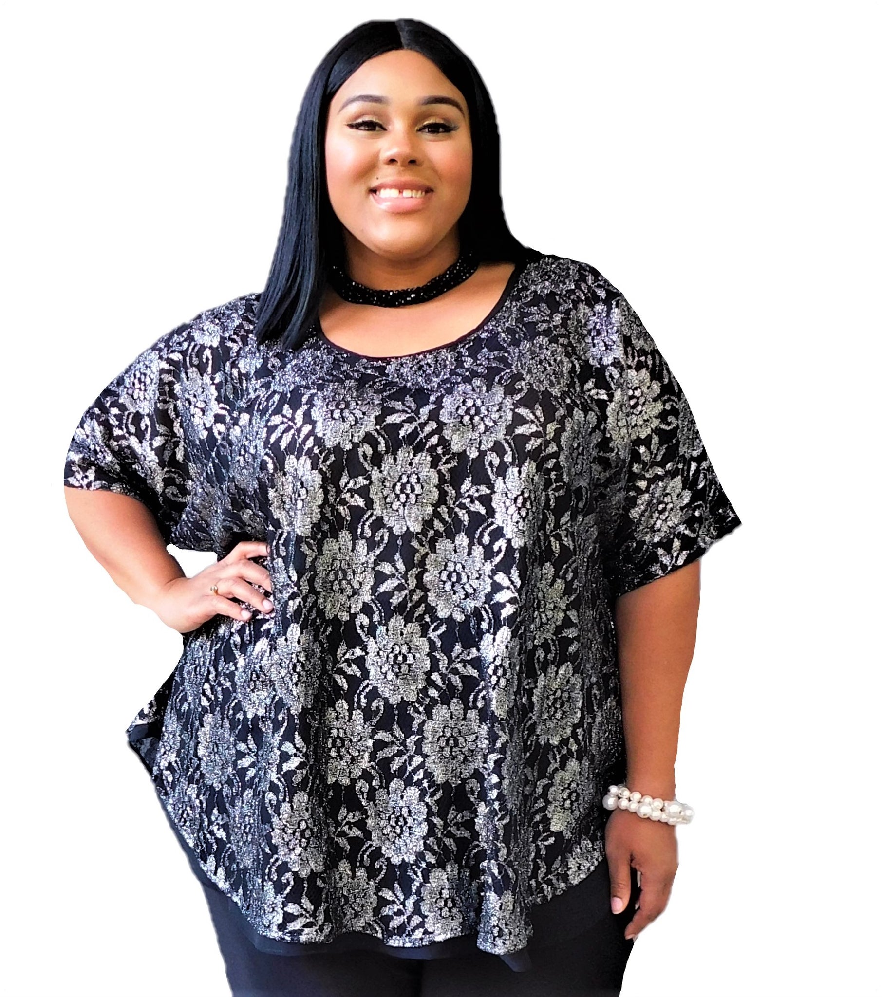 Silver Lace Top – Myles Ahead