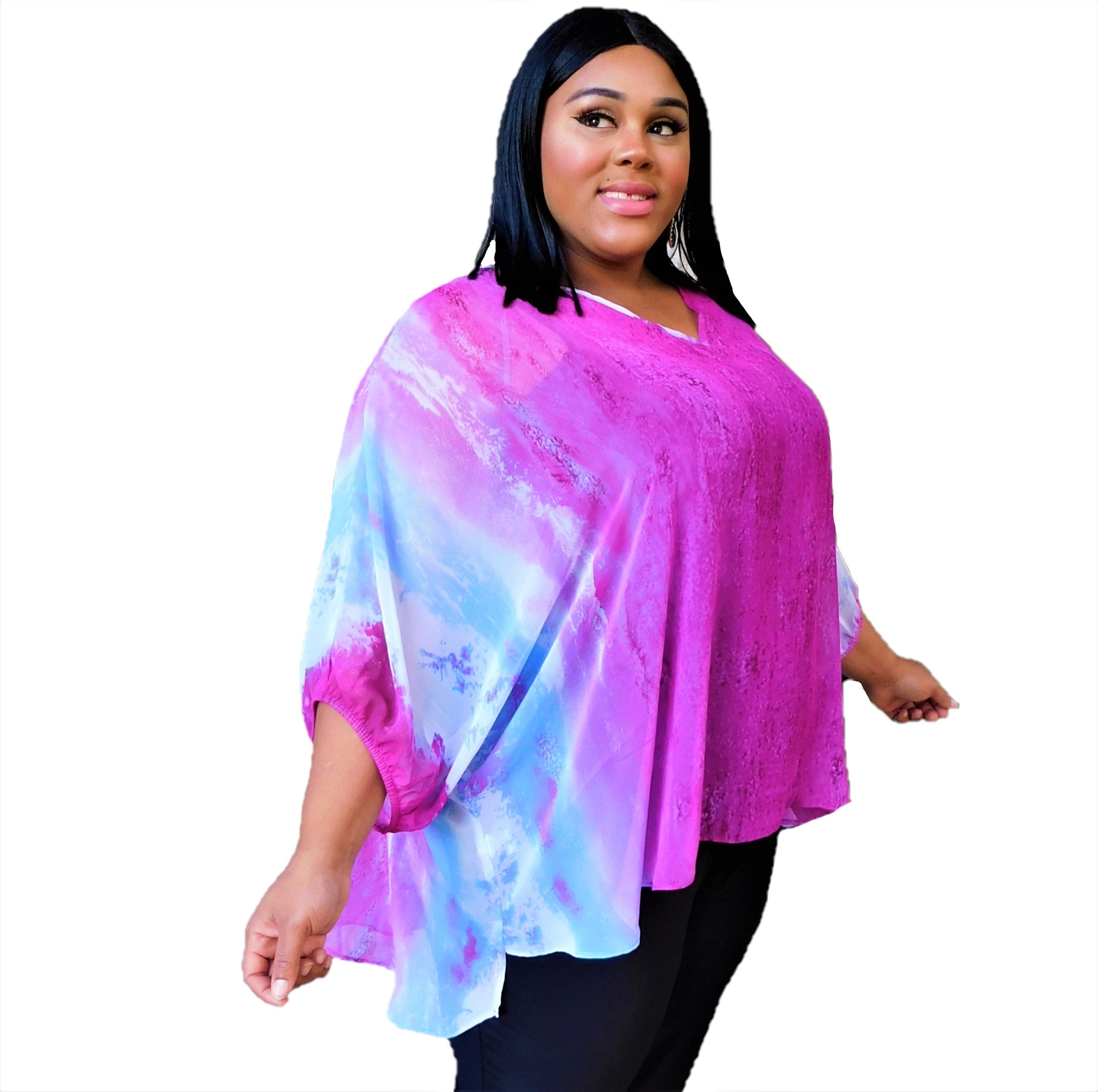 Plus Size Pink Print Top – Myles Ahead